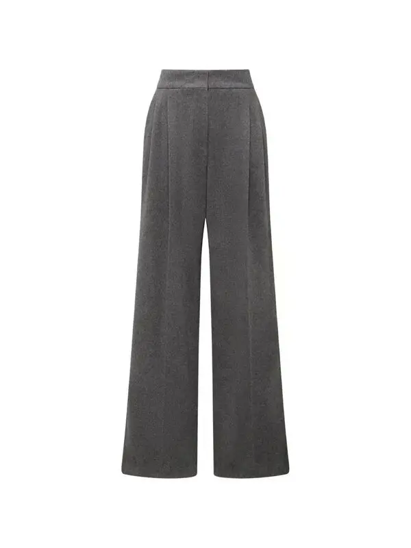 Another Tomorrow Pleated Wide-leg Trousers