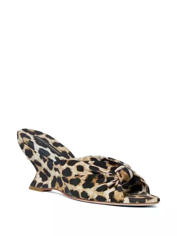 LOEFFLER RANDALL Marsy Leopard-print Wedge Sandals