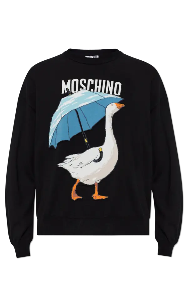 Moschino Sweater With Logo - Black