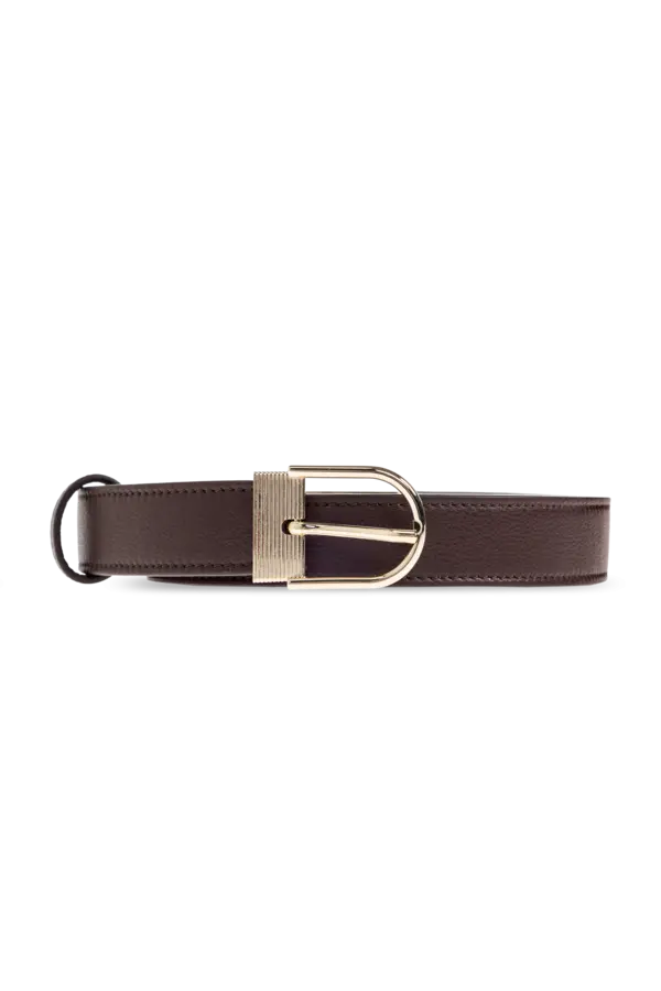 Victoria Beckham Leather Belt - Burgundy