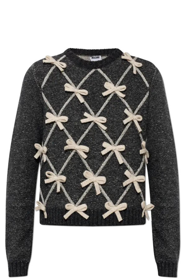 Moschino Sweater With Bows - Grey
