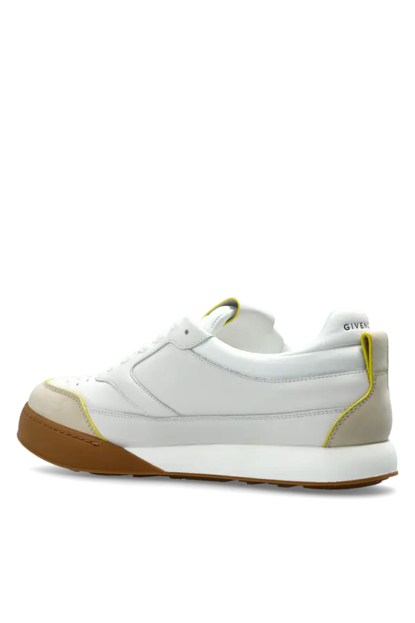 Givenchy Leather Low-top Sneakers With Yellow Piping - White