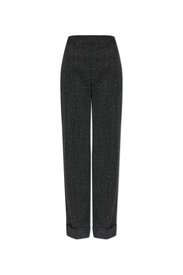 Alexander McQueen Wool Trousers With Pintuck Detailing On The Legs - Grey