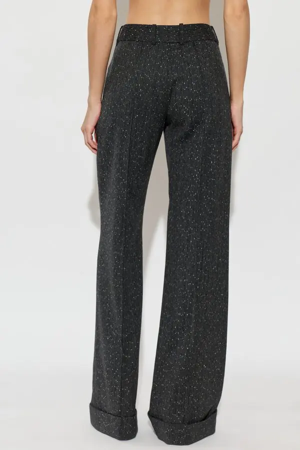 Alexander McQueen Wool Trousers With Pintuck Detailing