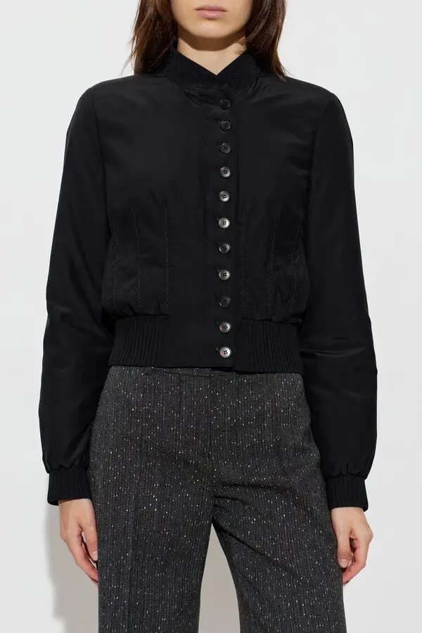 Alexander McQueen Quilted Jacket With Decorative Stitching