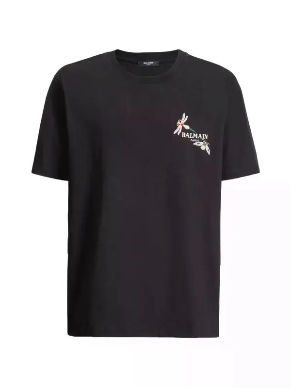 Balmain Embroidered Insect T-shirt - Black