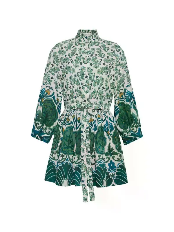 Cara Cara Beatrice Floral-print Mini Dress - White