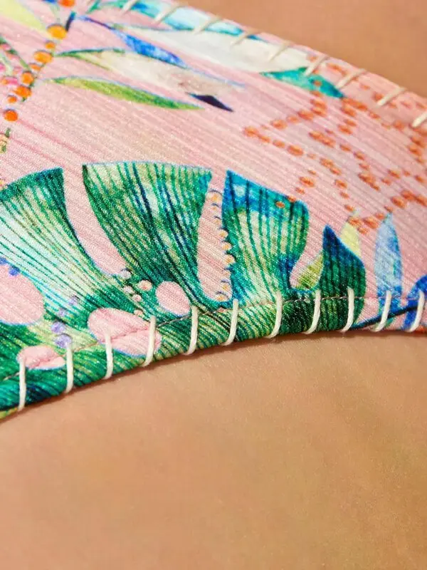 DEL MAAR Kaliska Tropical-print Bikini Bottoms