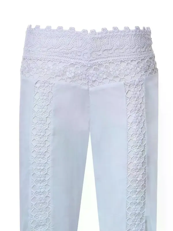 Charo Ruiz Ibiza Vianora Lace-trimmed Flared Trousers - White