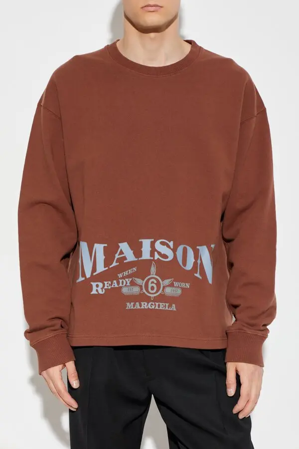MAISON MARGIELA Crewneck Sweatshirt With Printed Detail