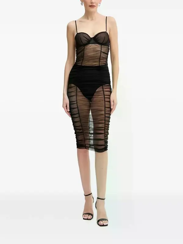 Guess Sheer Underwired Nightwear - Black