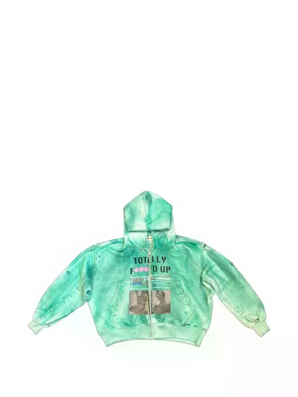 ASTRUM Distressed Graphic-print Hoodie