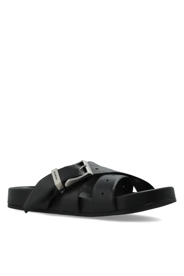 Balenciaga Belt" Slides
