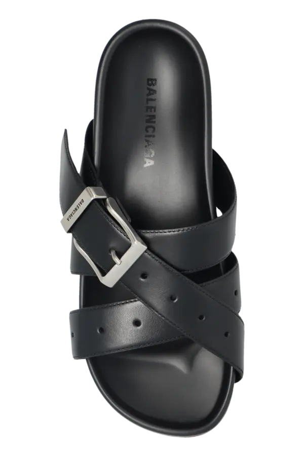 Balenciaga Belt" Slides