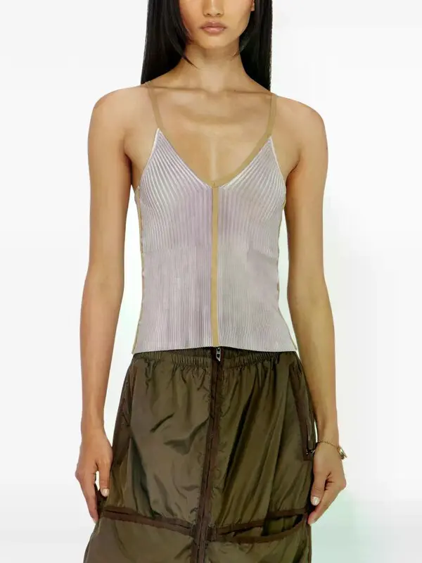 DIESEL® Rib-knit Cami Top With Contrast Bands