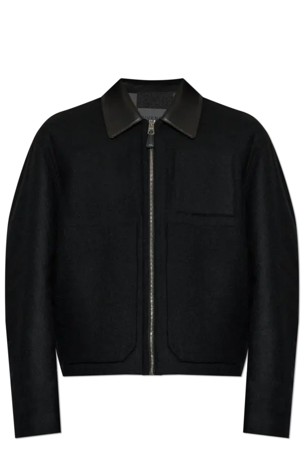 Givenchy Jacket With Leather Collar