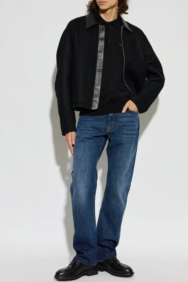Givenchy Jacket With Leather Collar