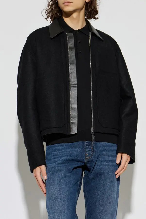 Givenchy Jacket With Leather Collar