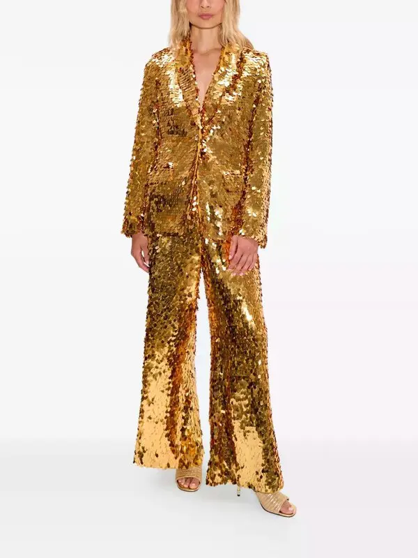 SIMONMILLER Sequin-embellished Wide-leg Trousers