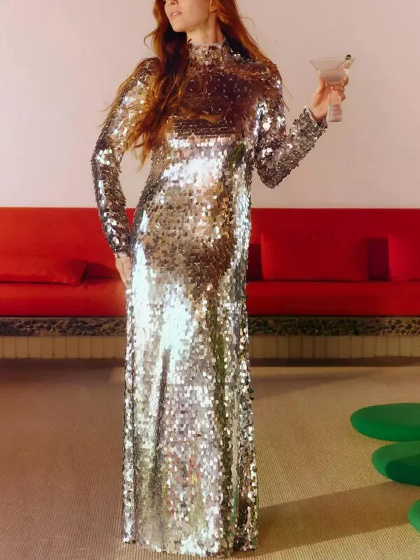SIMONMILLER Sequin Embellished Maxi Dress