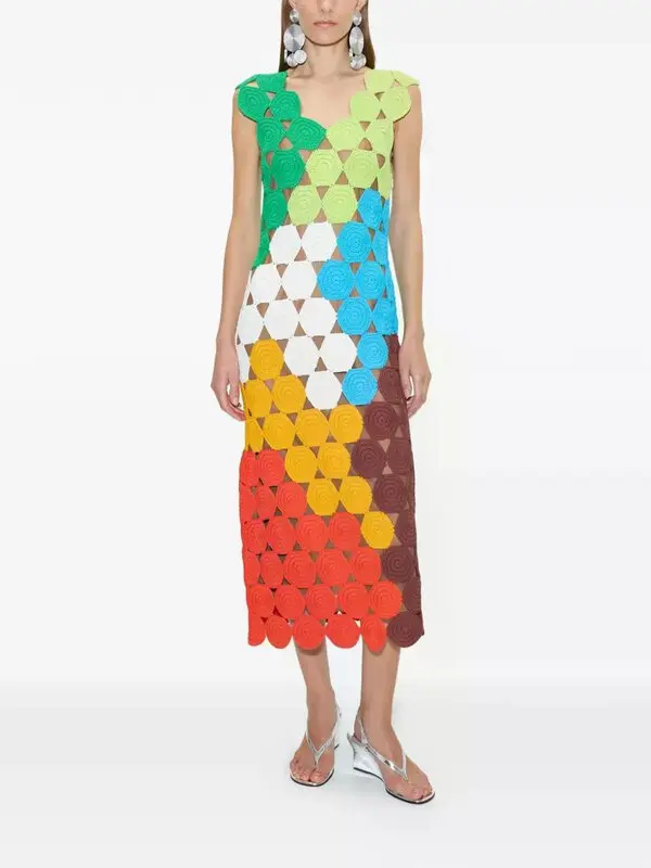 SIMONMILLER Muro Crochet Midi Dress