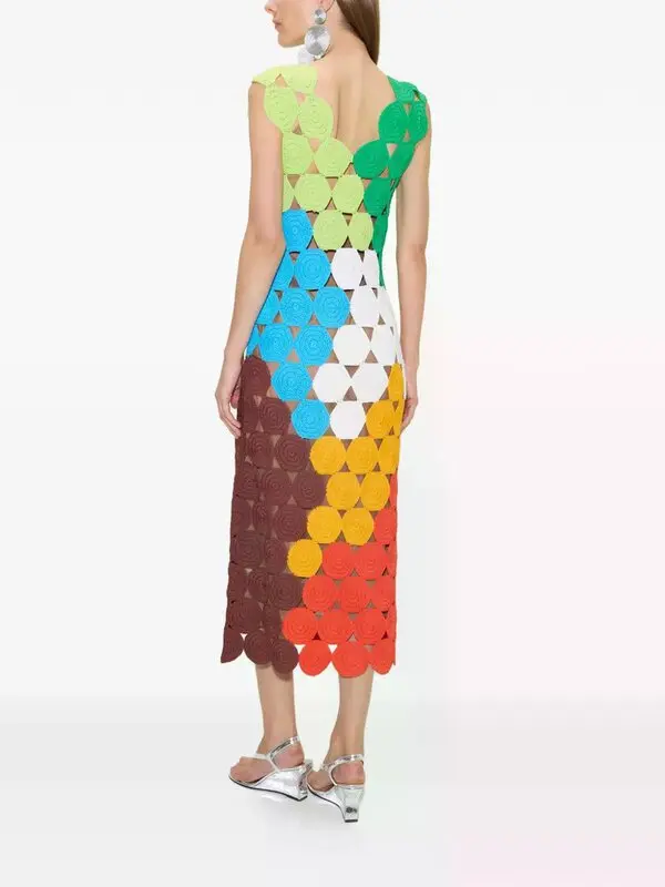 SIMONMILLER Muro Crochet Midi Dress