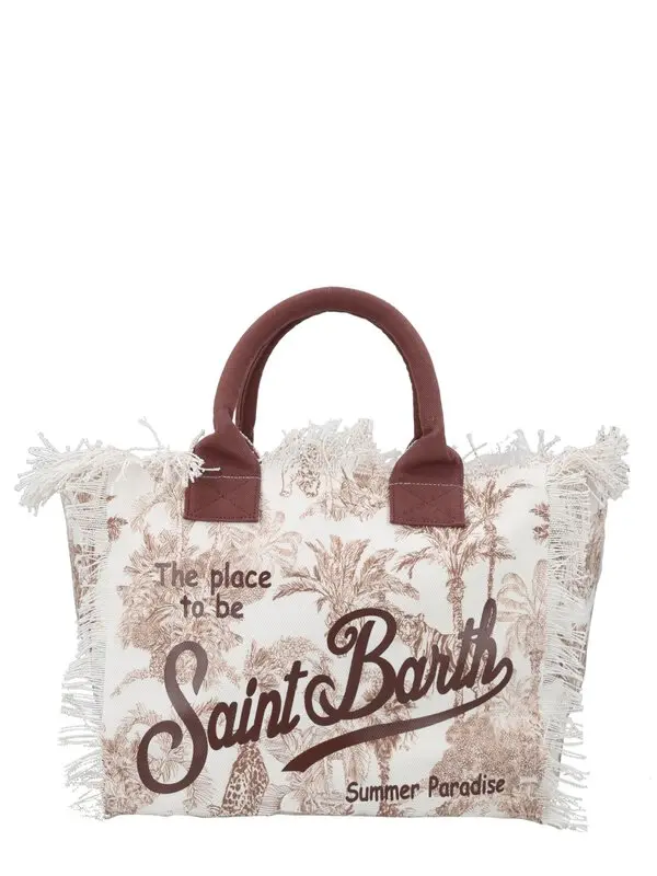 MC2 SAINT BARTH Borsa "vanity" Medium In Canvas - Multicolour