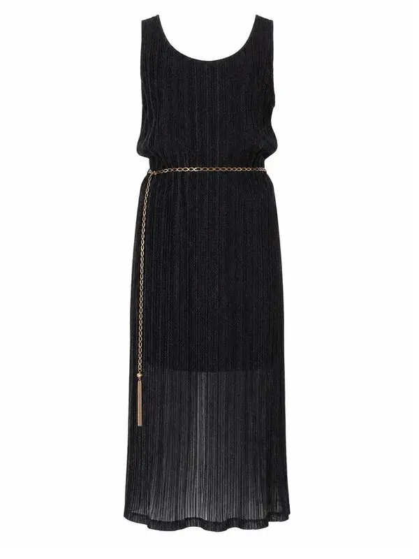 JOSHE Abito Midi Con Cinturino - Black