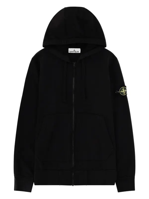 Stone Island Felpa Con Patch Logo Hoodie