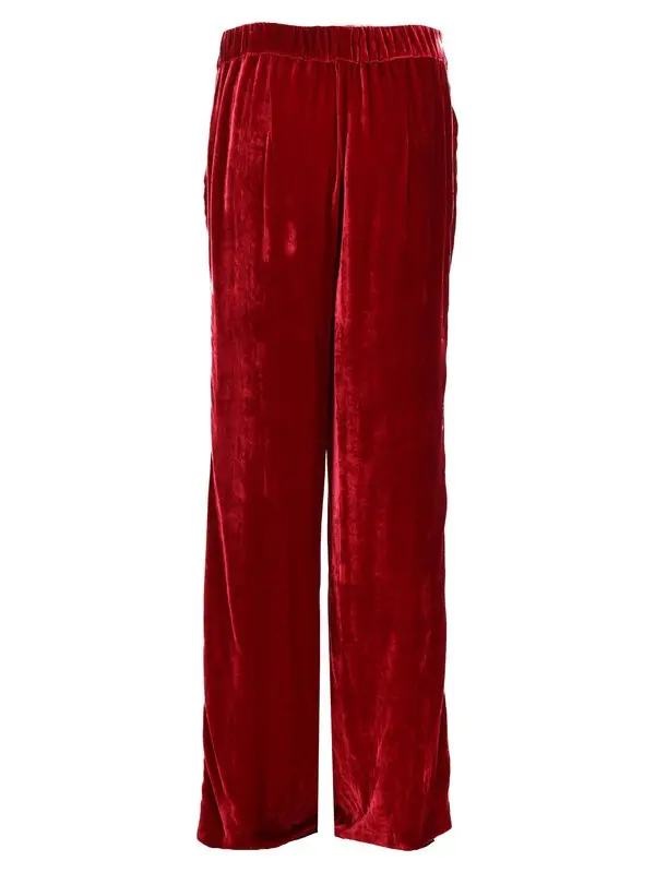 P.a.r.o.s.h Velvet Viscose Silk Blend Trousers
