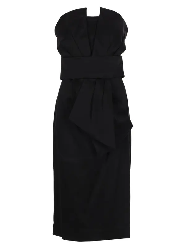 P.a.r.o.s.h P. A.r. O.s. H. Abito Midi Con Drappeggio - Black