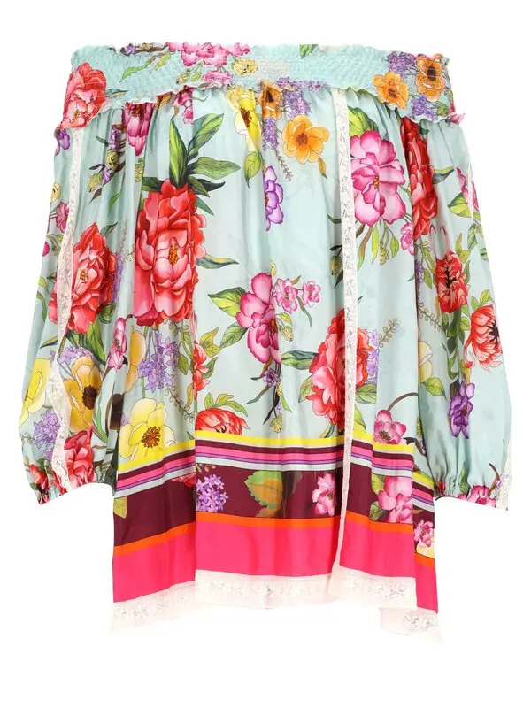 P.a.r.o.s.h P. A.r. O.s. H. Blusa In Seta Con Stampa - Multicolour