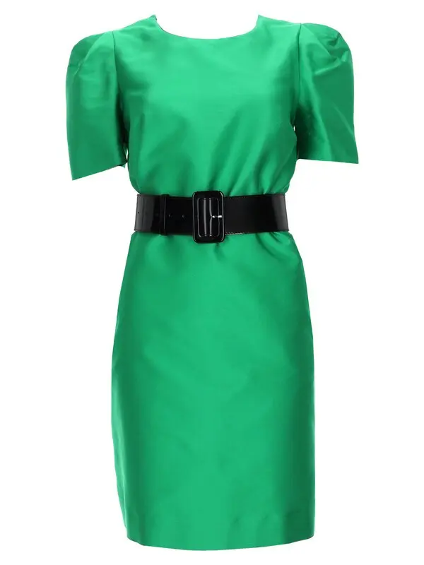 P.a.r.o.s.h P. A.r. O.s. H. Abito In Satin Con Cintura - Green