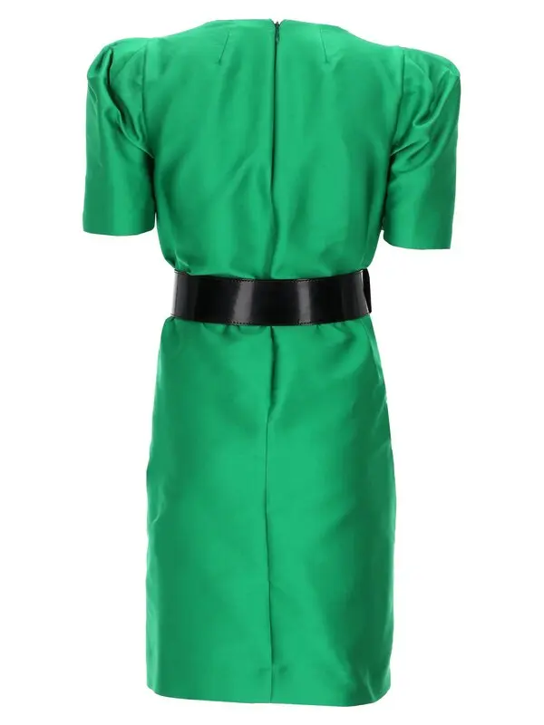 P.a.r.o.s.h Satin Belted Dress