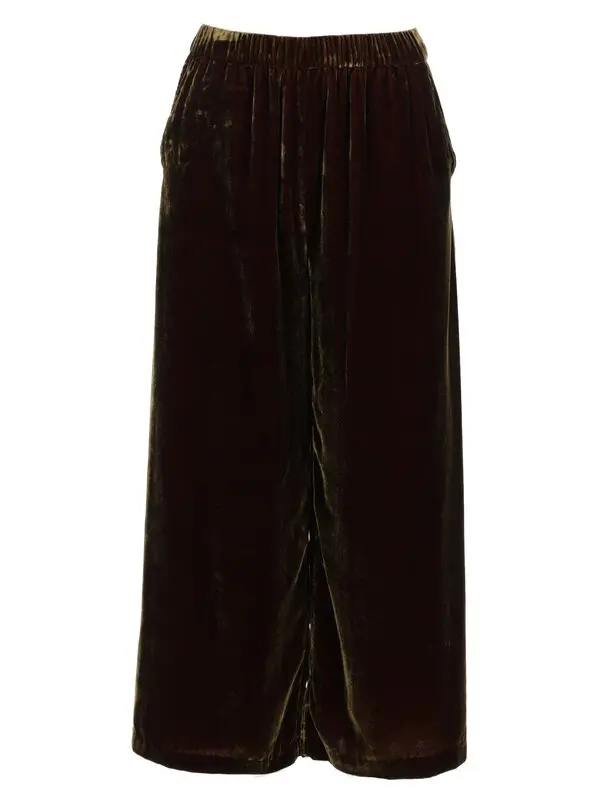 P.a.r.o.s.h Velvet Silk Blend Trousers - Multicolour