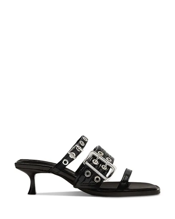 GANNI Buckle Strap Mules