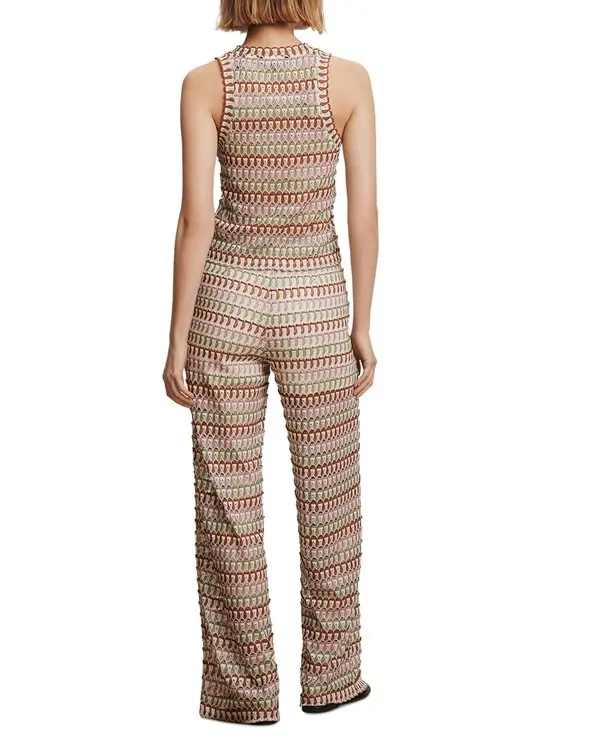 Veronica Beard Rhett Crochet Tank Top