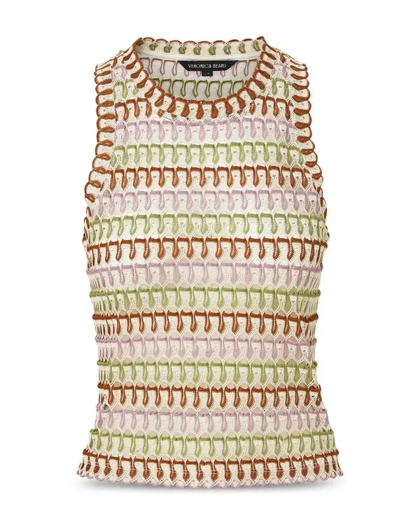 Veronica Beard Rhett Crochet Tank Top