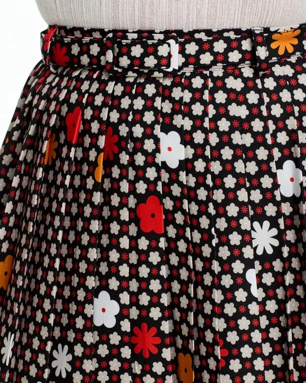 MAISON MARGIELA Pleated Floral Skirt