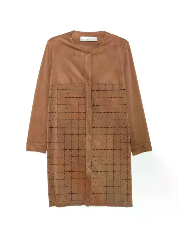 D.exterior Long Sleeve Fringed Coat