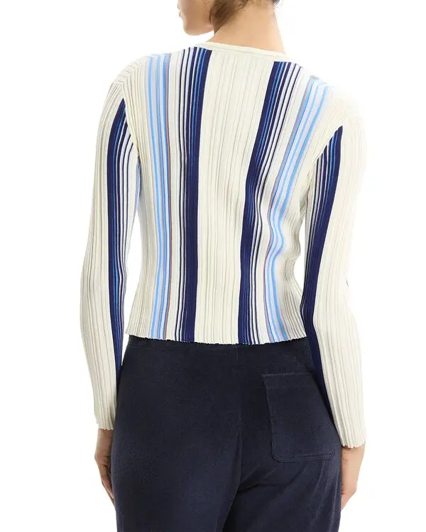 Theory Ribbed Cardigan - Ivory Multi