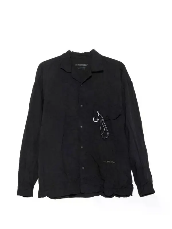 AND WANDER Crinkled-effect Shirt