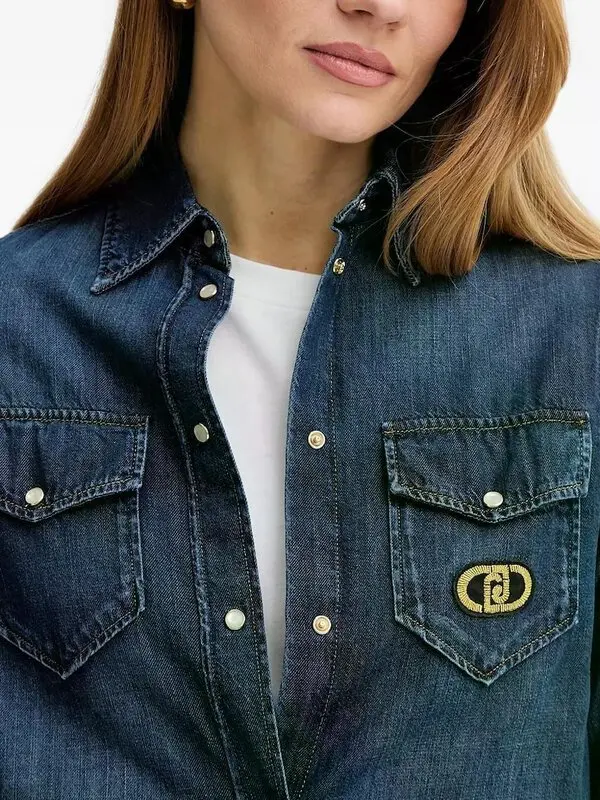 Liu Jo Embroidered Stretch-cotton Shirt