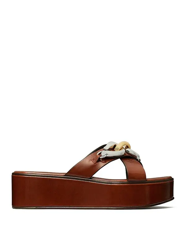 Tory Burch Jessa Platform Sandals - Russet Brown