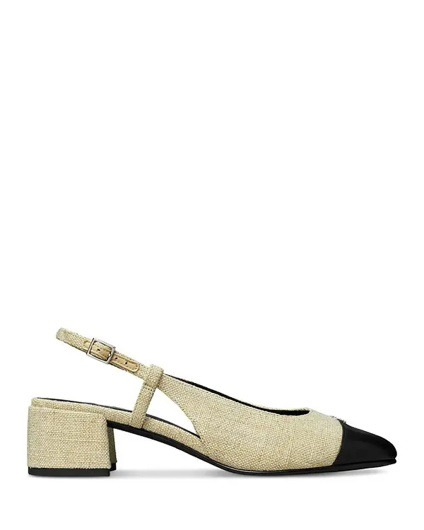 Tory Burch Cap Toe Slingback Pumps - Wild Wheat