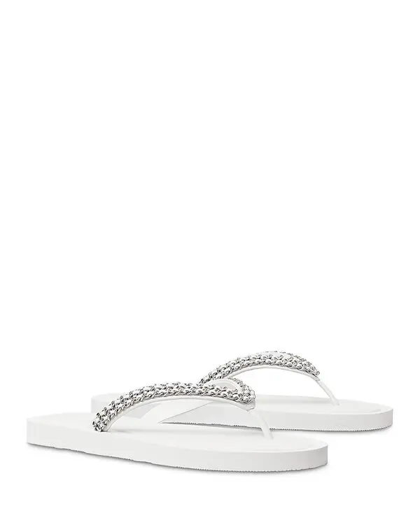 Tory Burch Kira Chain Flip Flops - Bianco