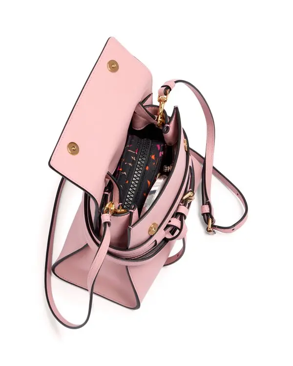 Moschino Tie Me Small Leather Crossbody Bag
