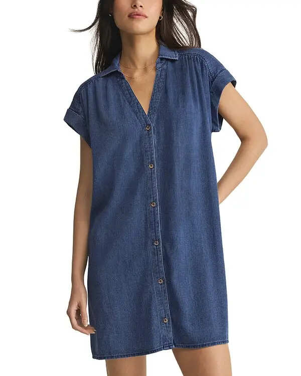 Z Supply Shellbound Twill Dress - Twlight Blue