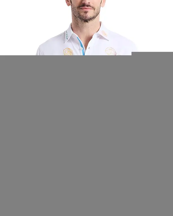 Robert Graham Out Of Office Short Sleeve Knit Shirt - White