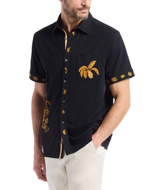 Robert Graham Golden Jungle Short Sleeve Knit Shirt